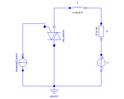 Modelica: Electrical.Analog.Examples.SimpleTriacCircuit